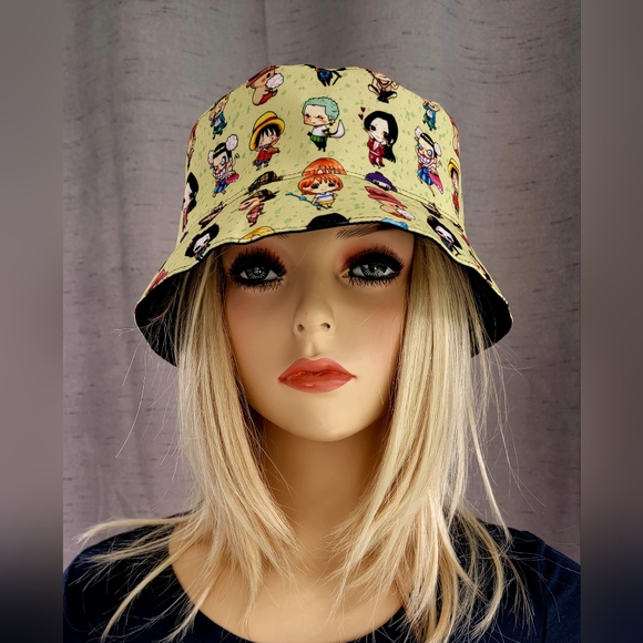 Accessories | One Piece Anime Chibi Green Bucket Cap Hat Brand New ...